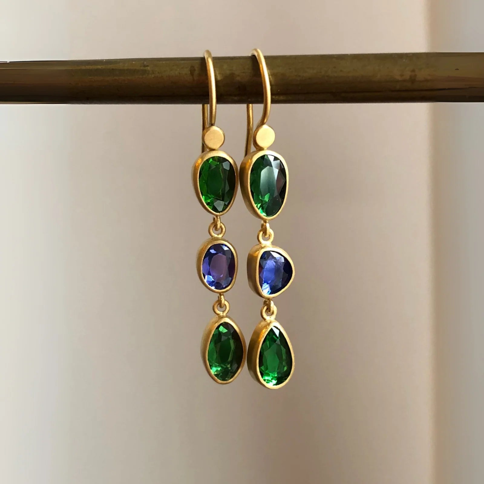 Tourmaline and Sapphire Earrings – Don Purcell